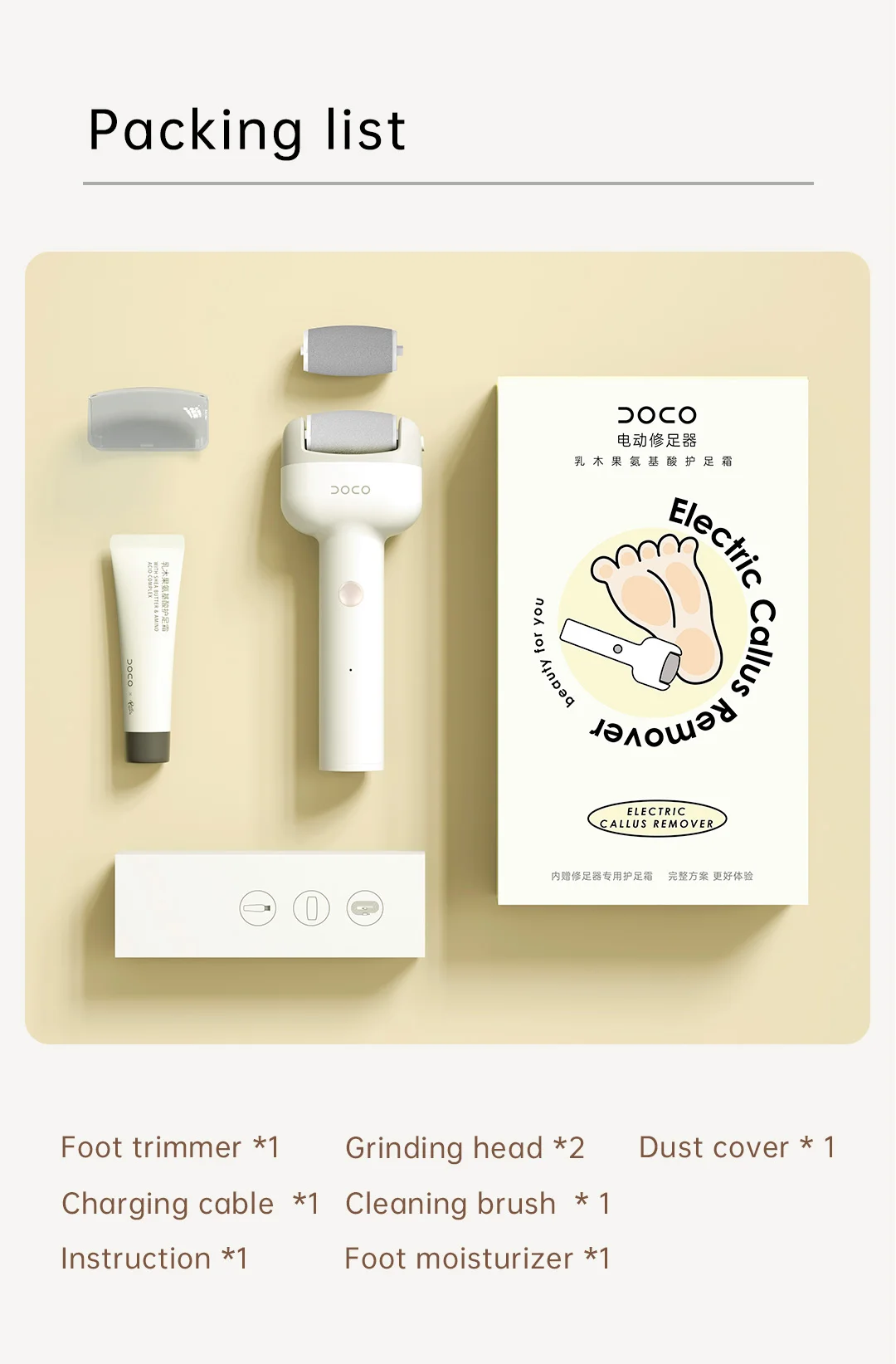 Efficient Callus Removal with DOCO Lab's Rechargeable Foot File