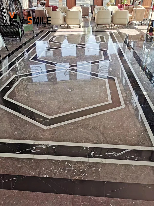 Natural Stone Waterjet Medallion Special Marble Inlay Flooring Flower ...
