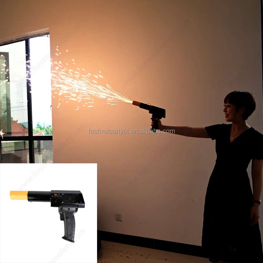Indoor Pyrotechnic Stage Fountain Fireworks Gun - Handheld Shooter Cold ...