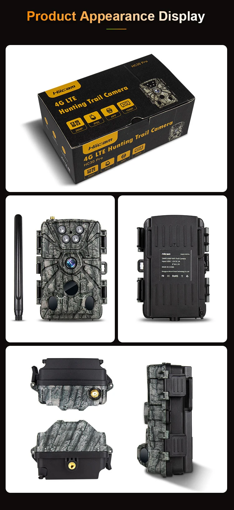 Hiicam Outdoor Security Wireless Night Vision Infrared Wildlife Thermal ...