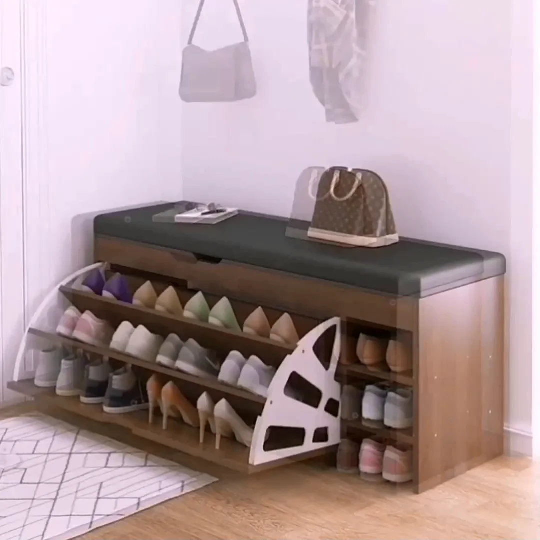 Modern Living Room Furniture Wooden Storage Bench Organiser Sitable ...