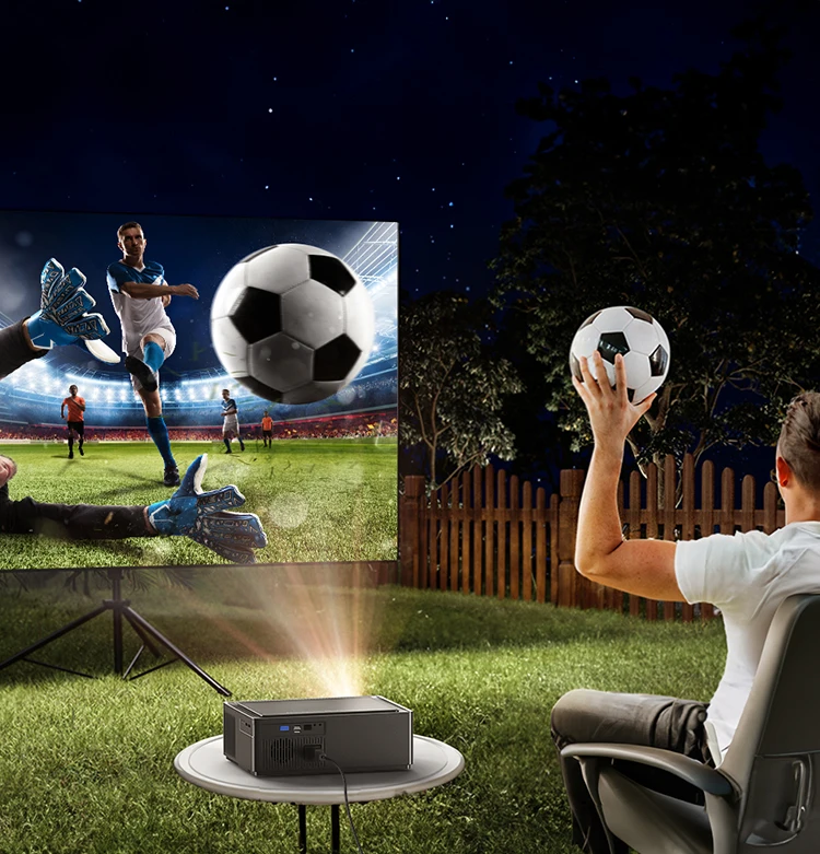 VEVSHAO A25 Projector - 4K Home Theater with 1200 ANSI Lumens