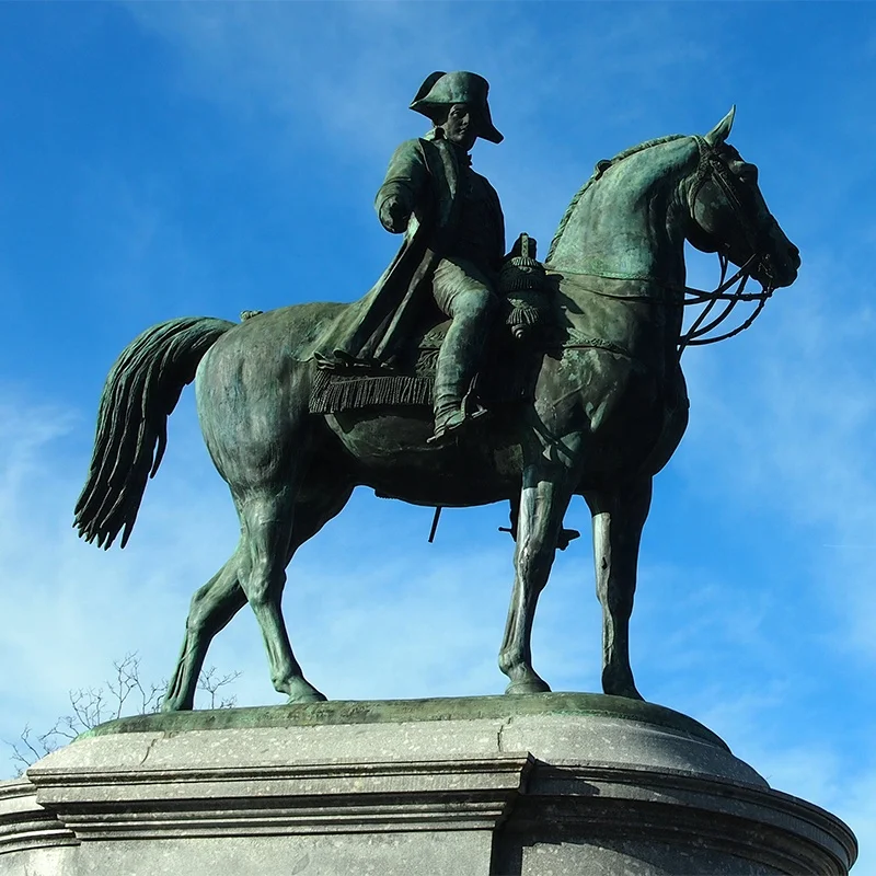 Life Size Bronze Napoleon Bonaparte Statue with Horse