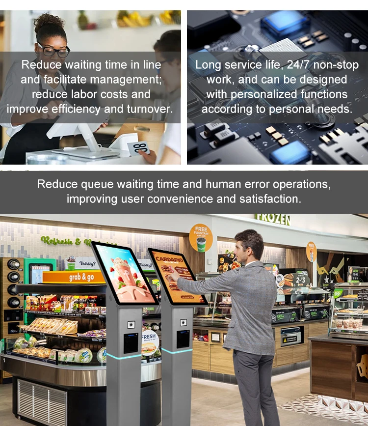 Windows/Android Linux SDK Service Kiosk Ticket Printer A4 QR Scanner ...