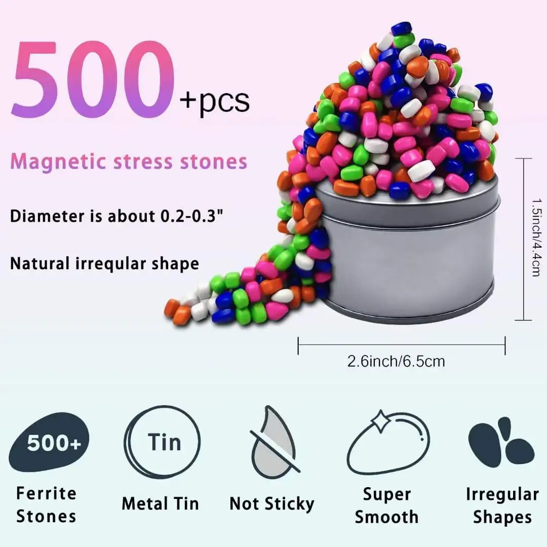 Wholesale 500 Ferrite Colorful Mini Magnet Stones Adult Fidgets ...