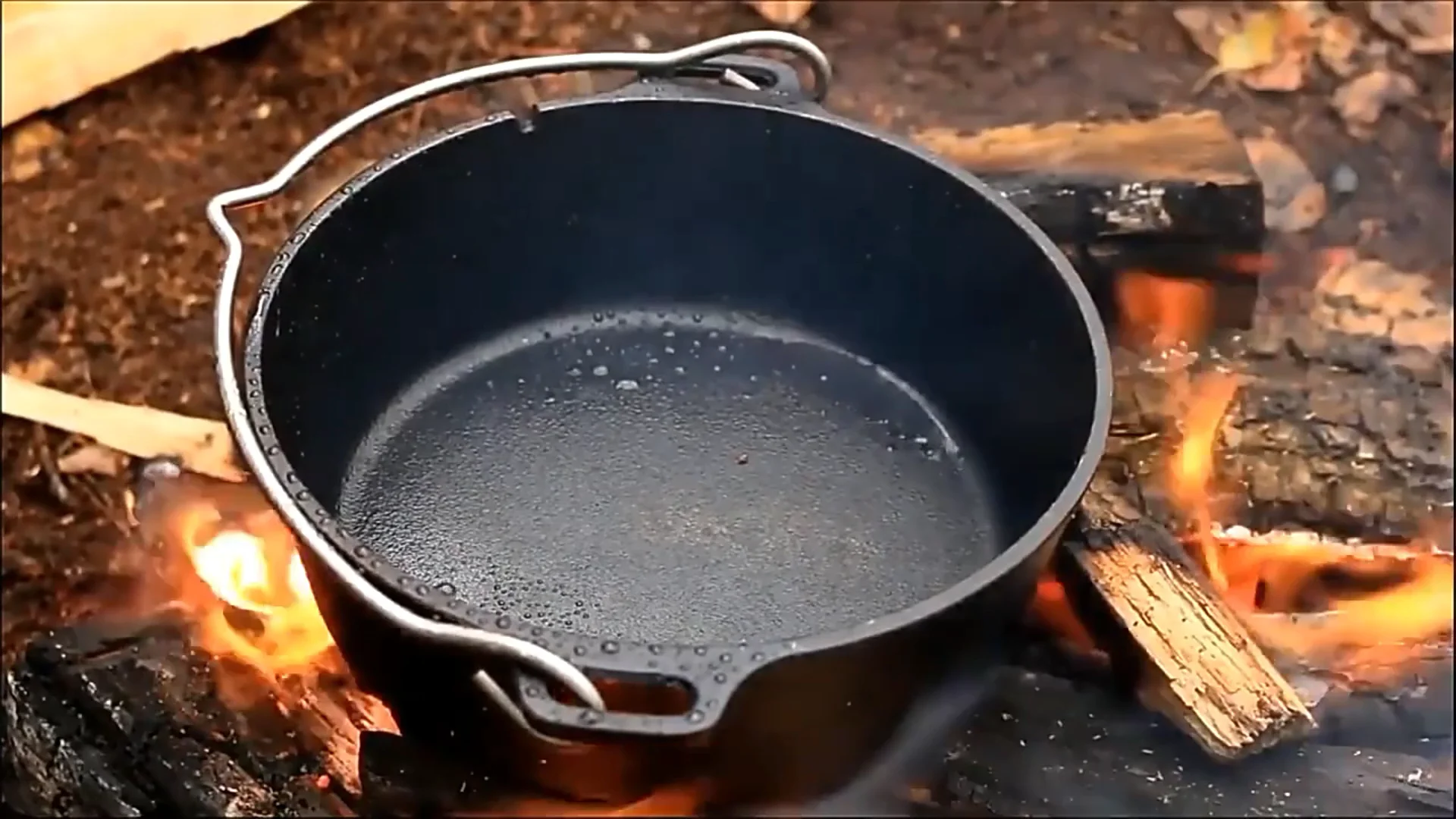 Auplex Outdoor Barbeque Cast Iron Camping Cookware 7pcs Set Dutch Wok ...