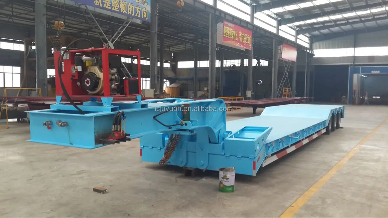 Heavy Duty Front Loading Detachable Gooseneck Lowbed Lowboy Low Bed Boy ...