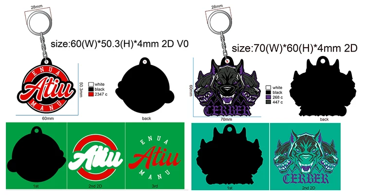 Custom 2d/3d Soft Pvc Key Chain Logo Rubber Keychains Ring Silicone ...