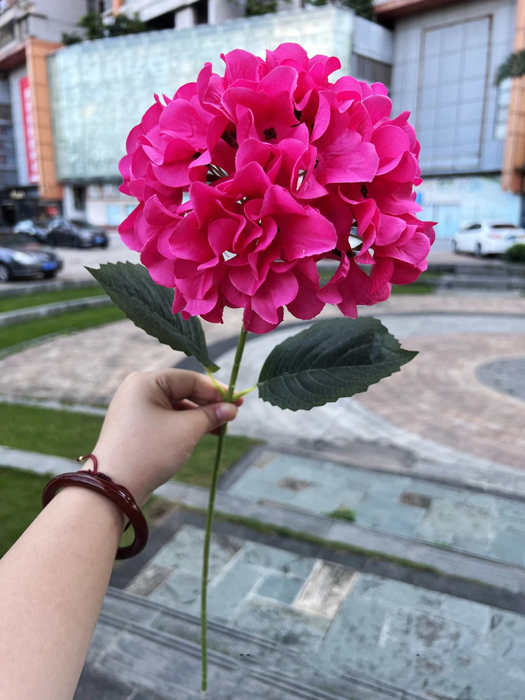 Wholesale Cheap Rose Red Hydrangea Artificial Flower For Wedding - Buy ...