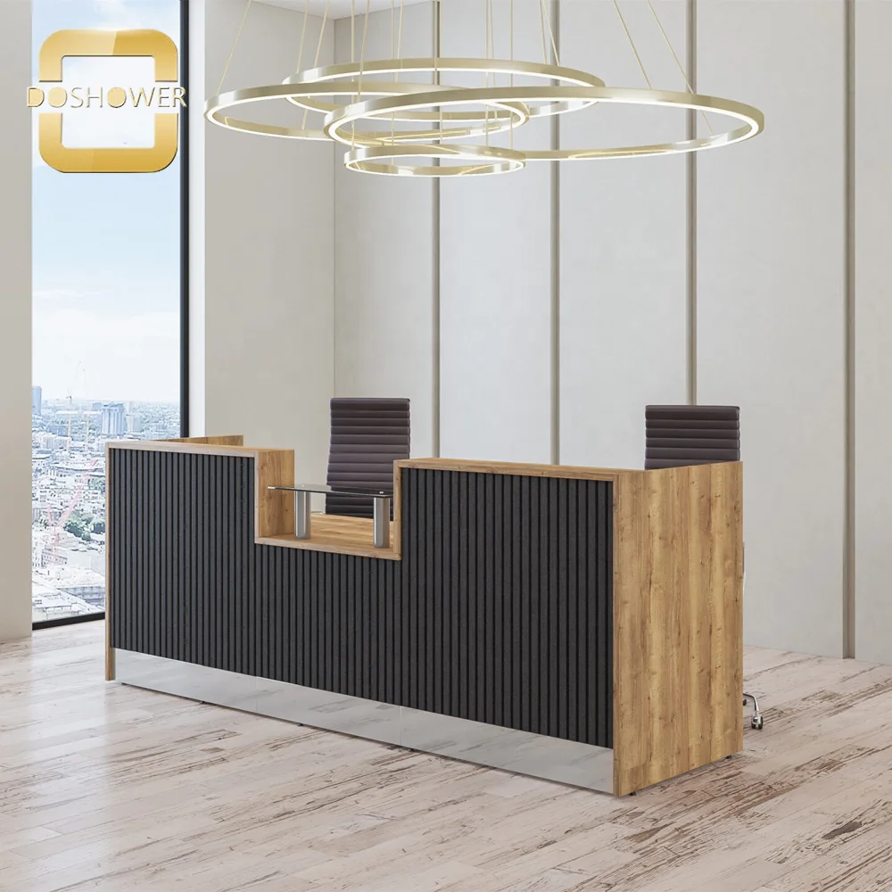 Modern Reception Desk Design With Beautiful Reception Desk Glass Top ...