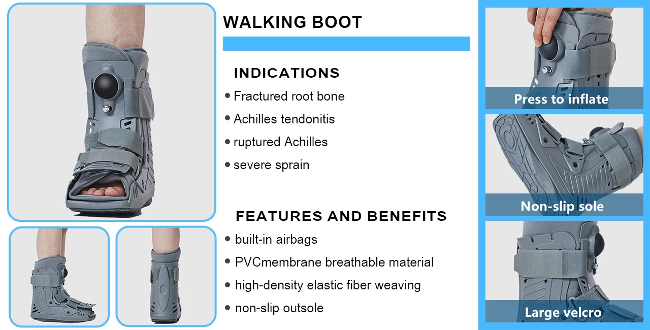 Fracture Cam Walker Brace Orthopedic Walking Boot Orthopedic Shoes for Fracture Walking Boot Cam ...