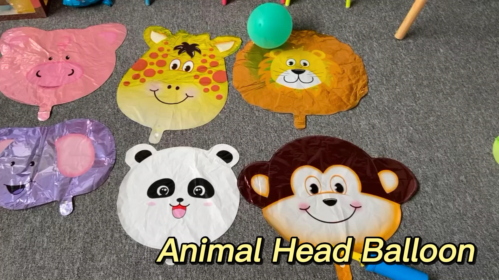 Elephant Balloons Huge Animal Head Jungle Theme Globos Safari Foil ...