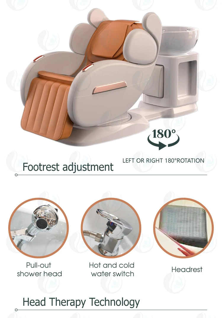 Customizable Electric Reclining Knead Massage Shampoo Bed Hair Salon ...
