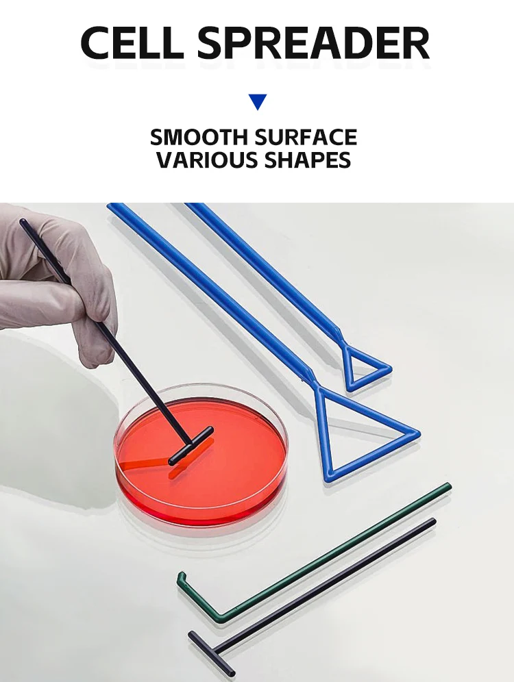 Laboratory L T-shape Bacterial Cell Spreader Disposables Cell Spreader ...