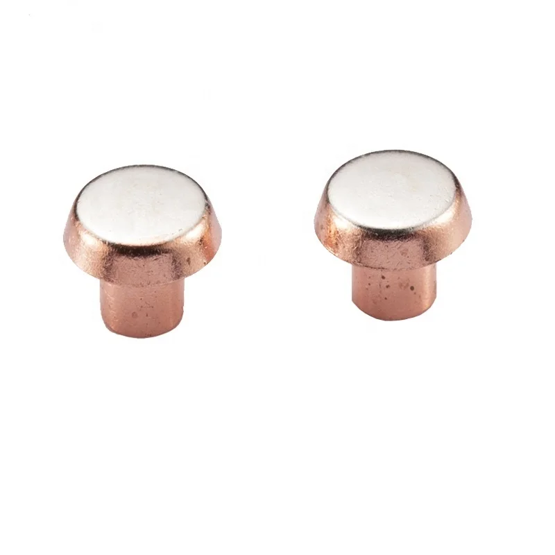 Custom Manufacturing Bimetal Rivets Copper Composite Rivet With Silver ...