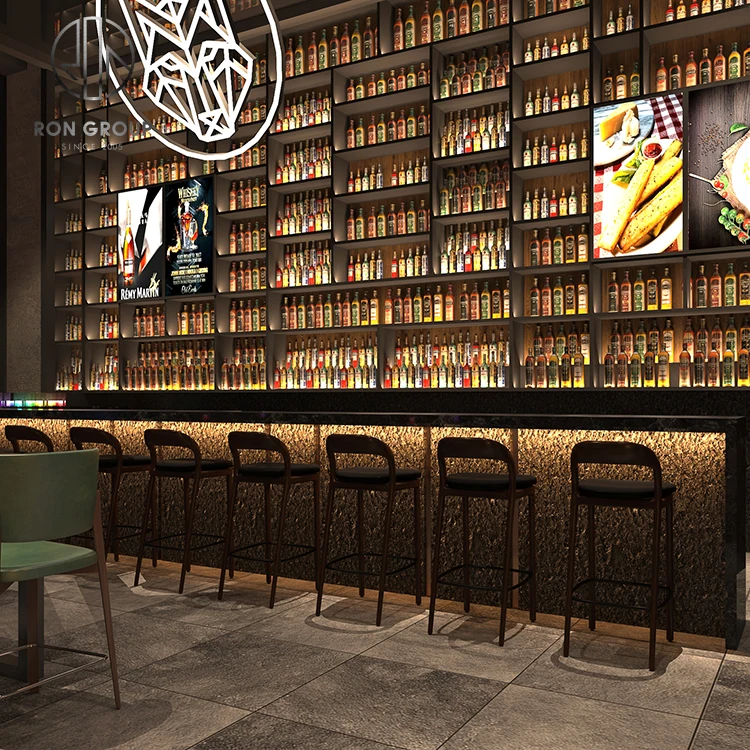 Restaurant Bar Counter Design Commercial Barstool Luxury Nordic Design ...