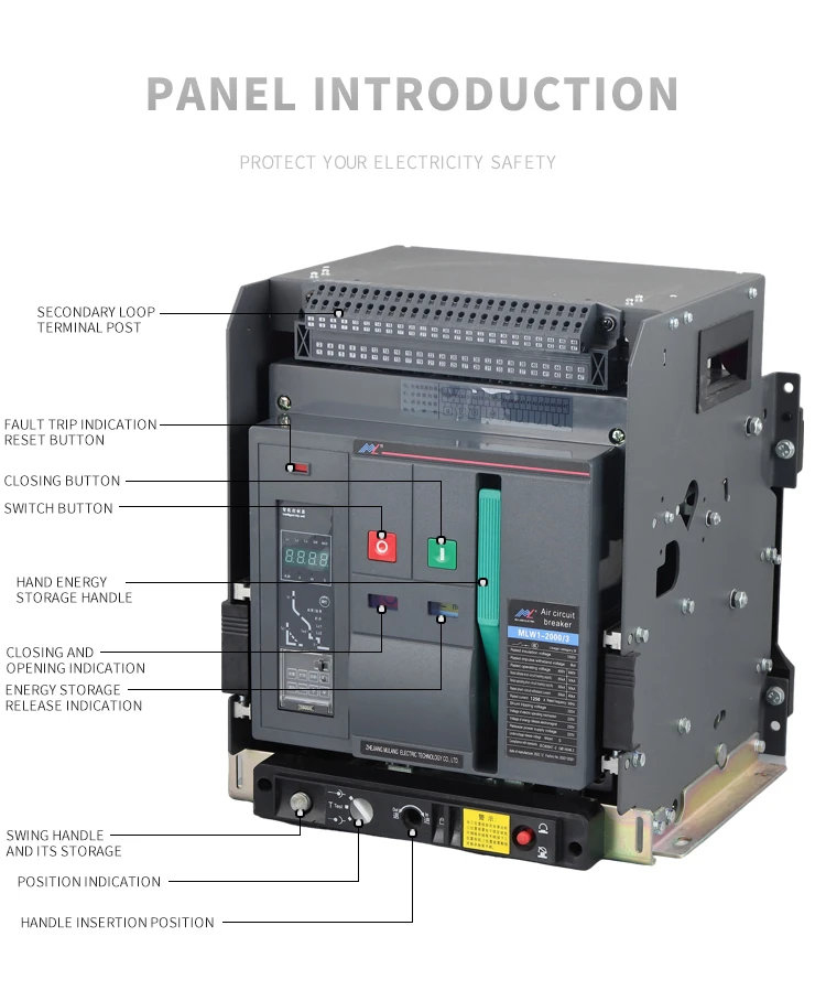 3P/4P Mccb ACB/MCCB Universal Breaker 200A-6300A Control