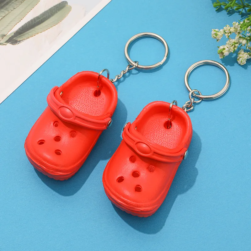 Cute 3d Mini Eva Plastic Foam Beach Hole Sandal Slipper Keychain ...