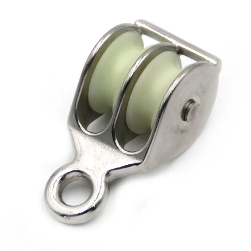 Wire Rope Fitting Stainless Steel Pad Eye Single/double Pulley Nylon ...