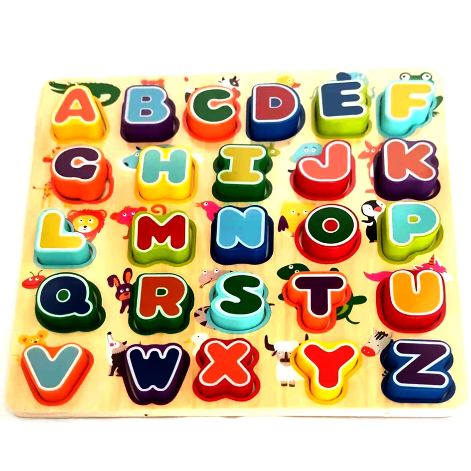 Customised Wooden Alphabet Jigsaw Puzzles Educational Kids Toys ...