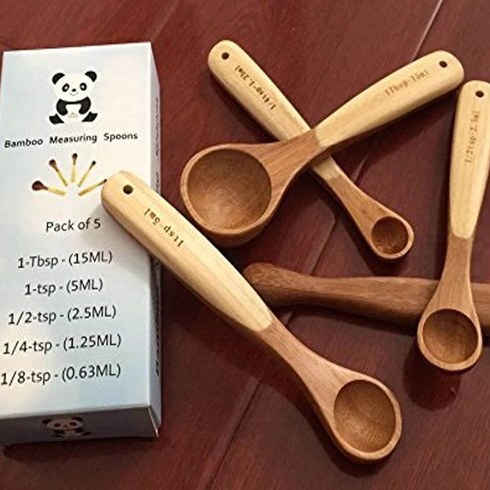 Eco-friendly Dressing Tools Wooden Spoon Multi-purpose Spoon Five Sets ...