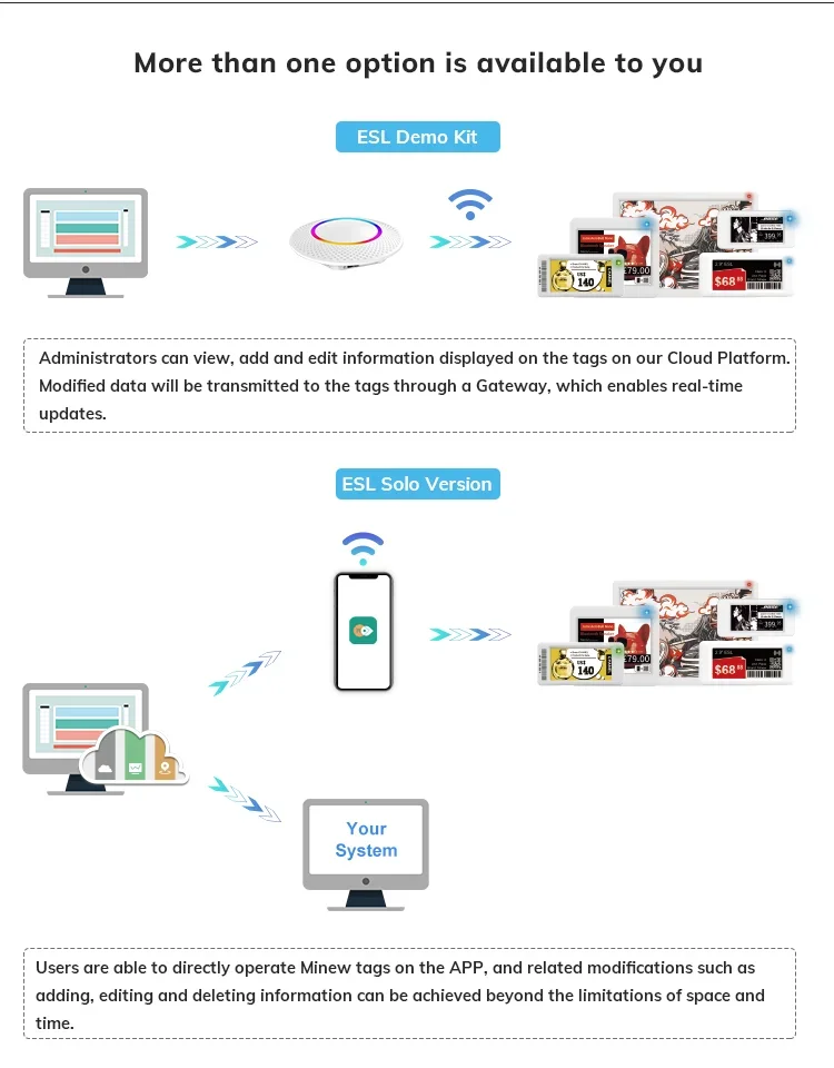 Minew ESL Digital Price Tag Kit - Smart Retail Solutions
