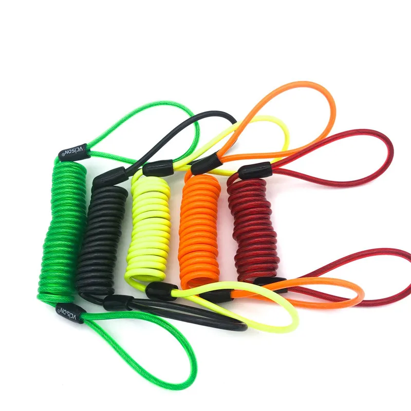 Clear PVC Coated Stainless Steel Wire Rope Coil Spring Lanyard Cable ...