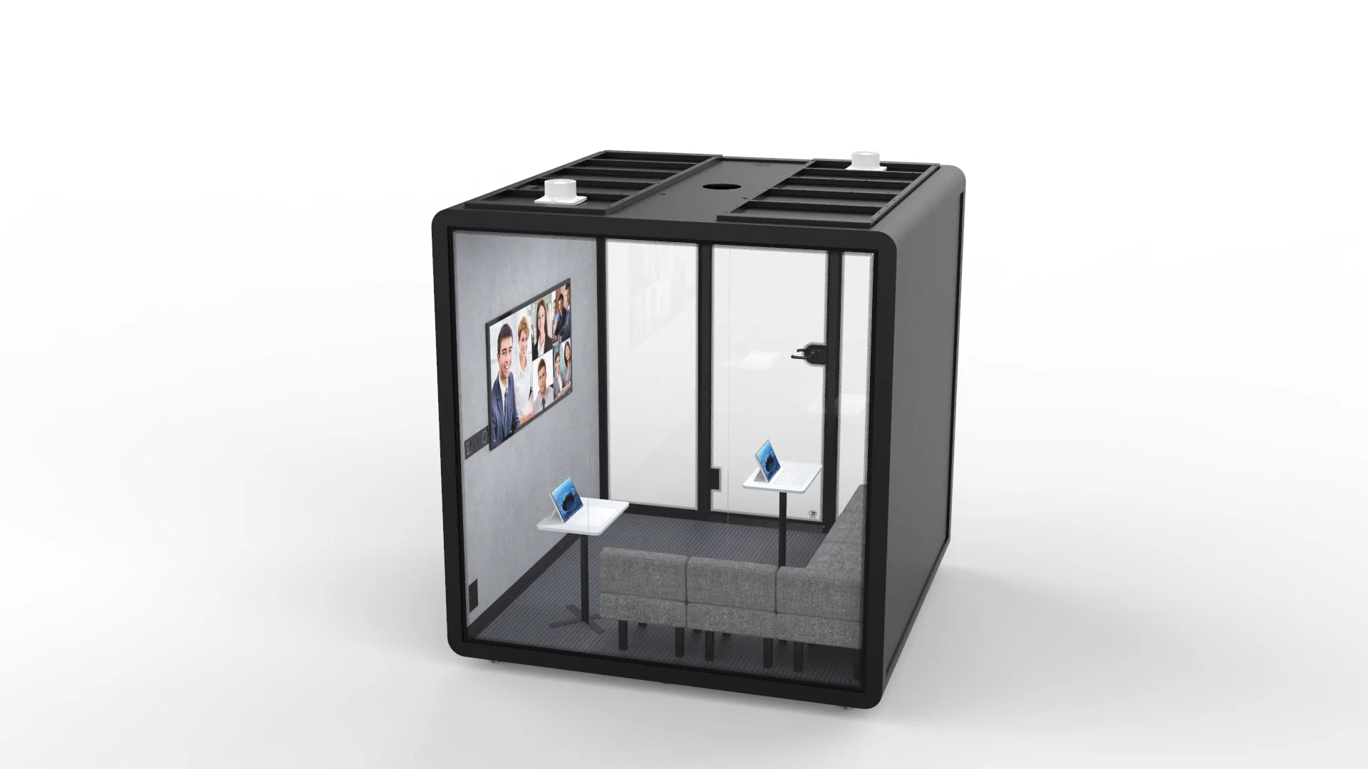 Sound Insulation Soundproof Office Booth For Four Person Audiometric ...