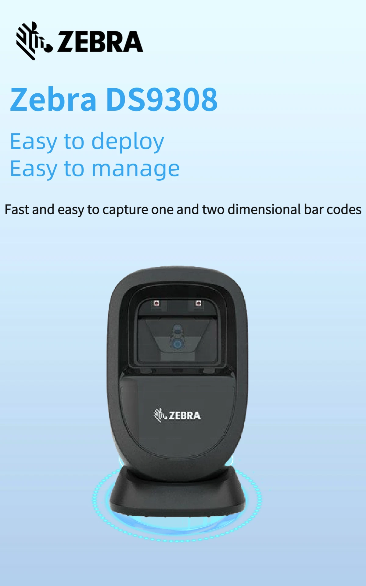 Original Business Receipt Scanner Handsfree 2d Barcode Scanner Ds9308 ...