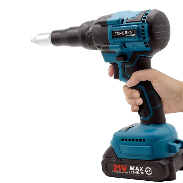 400w 20v Rechargeable Battery Rivet Gun Electric Lithium Cordless Rivet ...