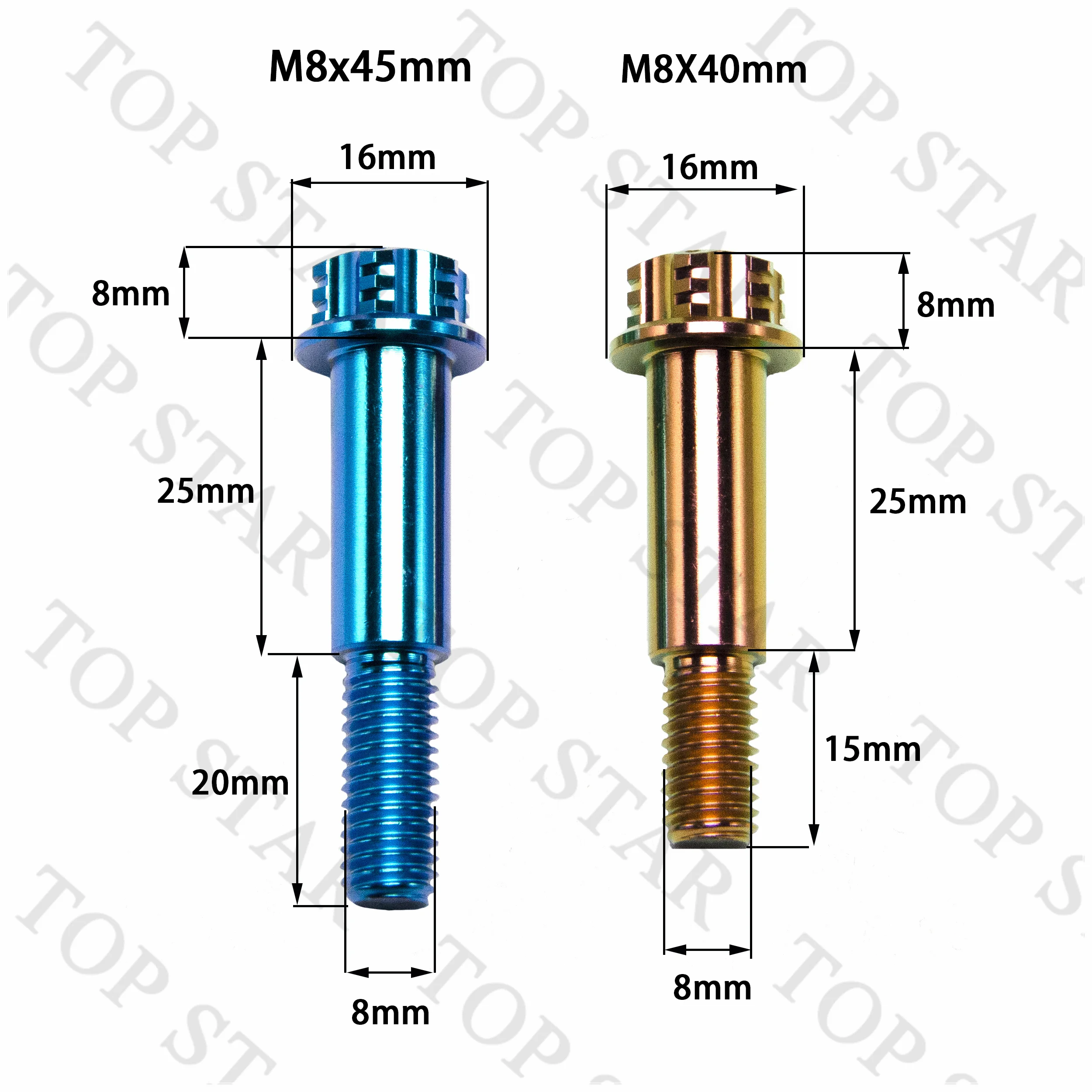 TITST Gr5 Titanium Screw Titanium Alloy Screws Shock Absorber Bolts ...