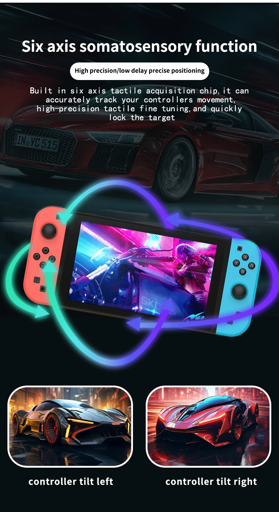 New Style Gamepad Controller With Joystick Wireless Left & Right Game ...