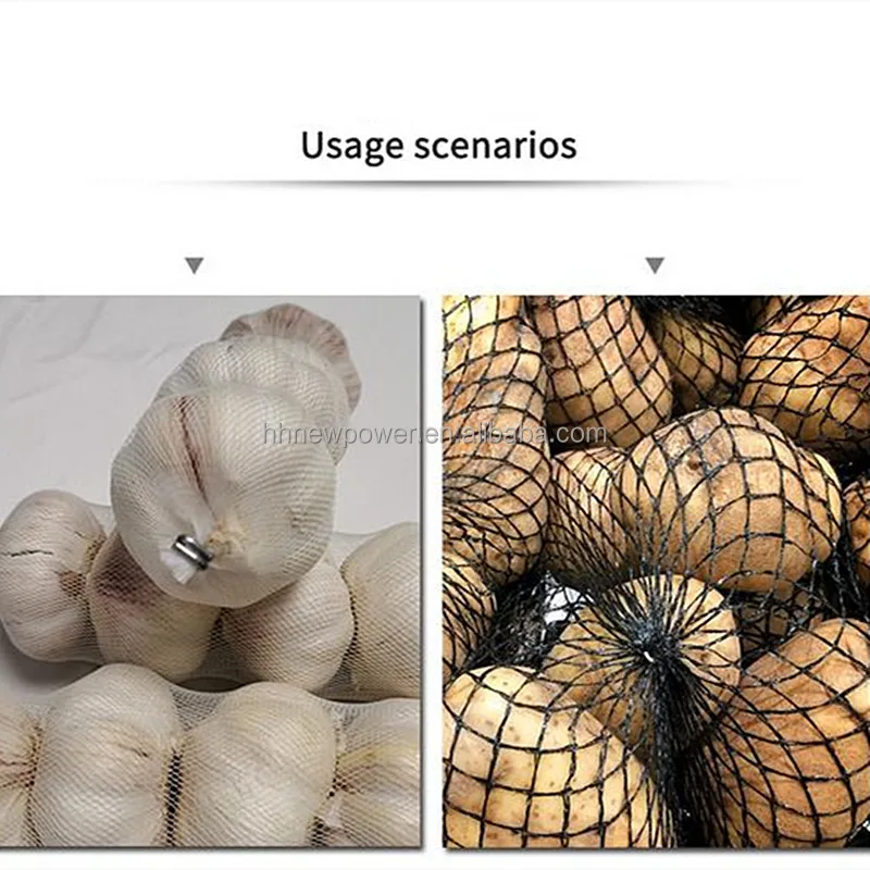 Electric Vegetable Net Bag Clipper Machine Orange Mesh Bag Sealer ...