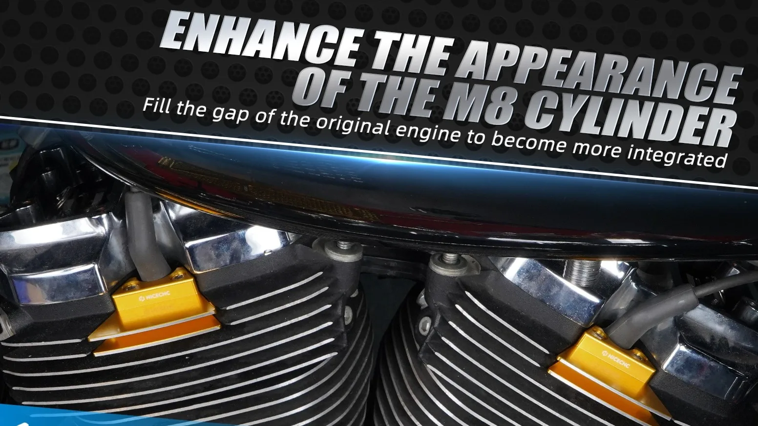 Nicecnc Finned Spark Plug Head Bolt Decorative Cover For Harley M8 ...