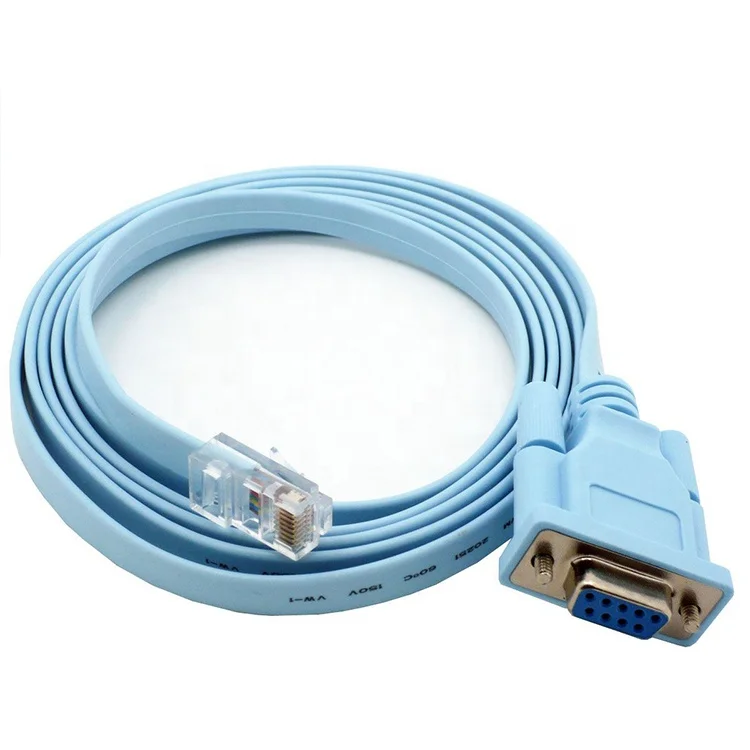 1.5m Rs232 Db9 To Rj45 8p8c Ethernet Adapter Flat Cable For Console ...