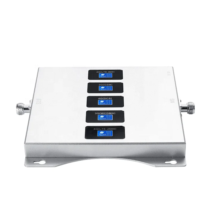 5 Band Multiband Mobile Network Booster 800/900/1800/2100/2600mhz ...