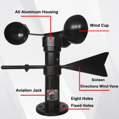 Rs485 Outdoor Instruments Anemometer And Wind Vane Integrated Wind ...