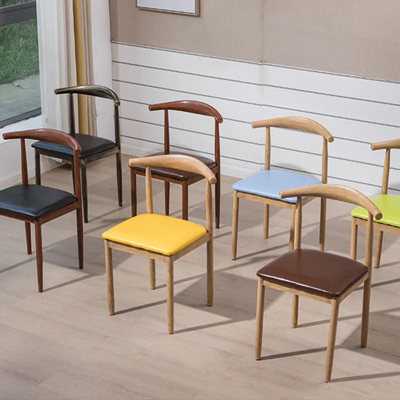 Modern Snack Shop Horn Chair Dining Hall Commercial Table