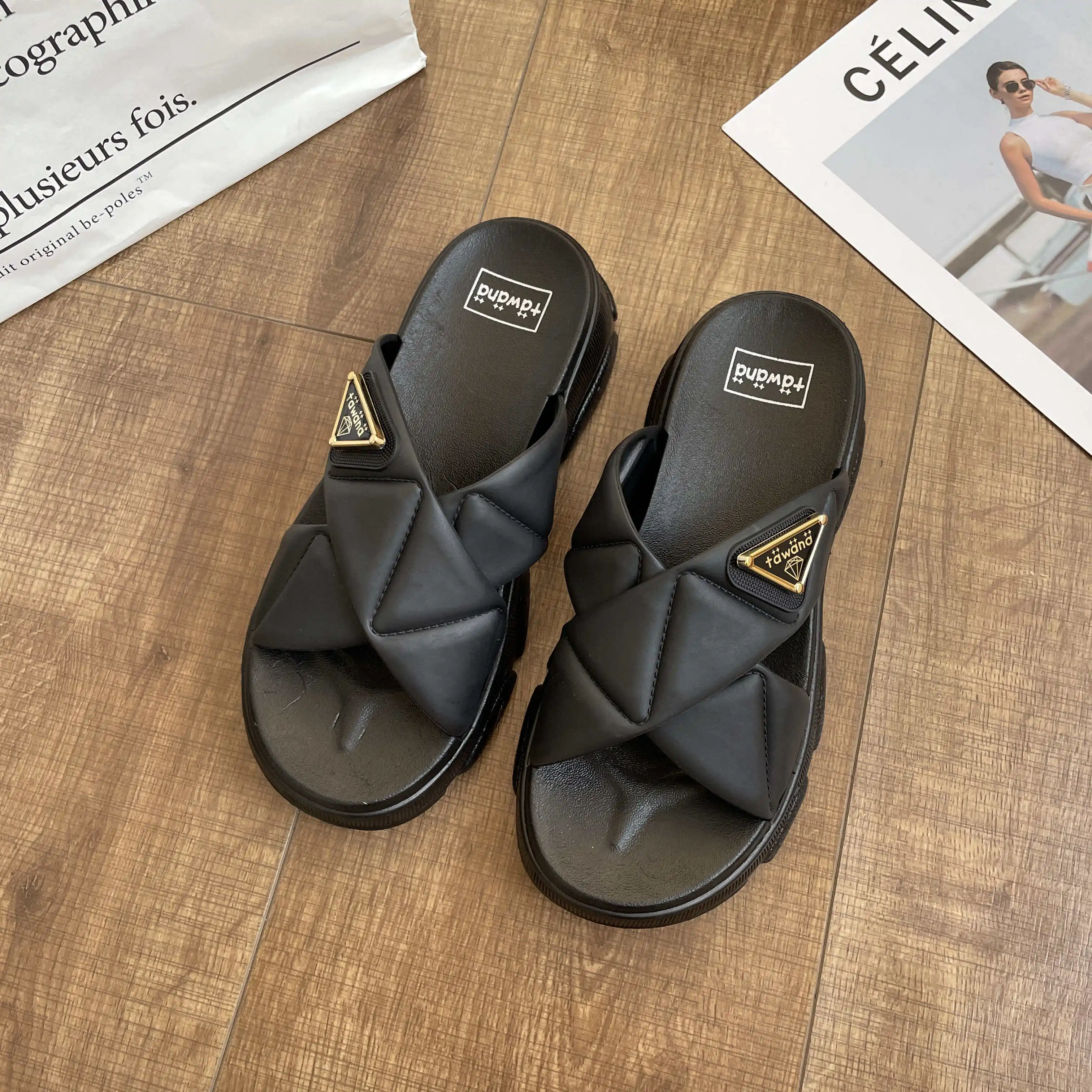 Popular Design Non-slip Thick-soled Super Soft Beach With Logo Woman ...