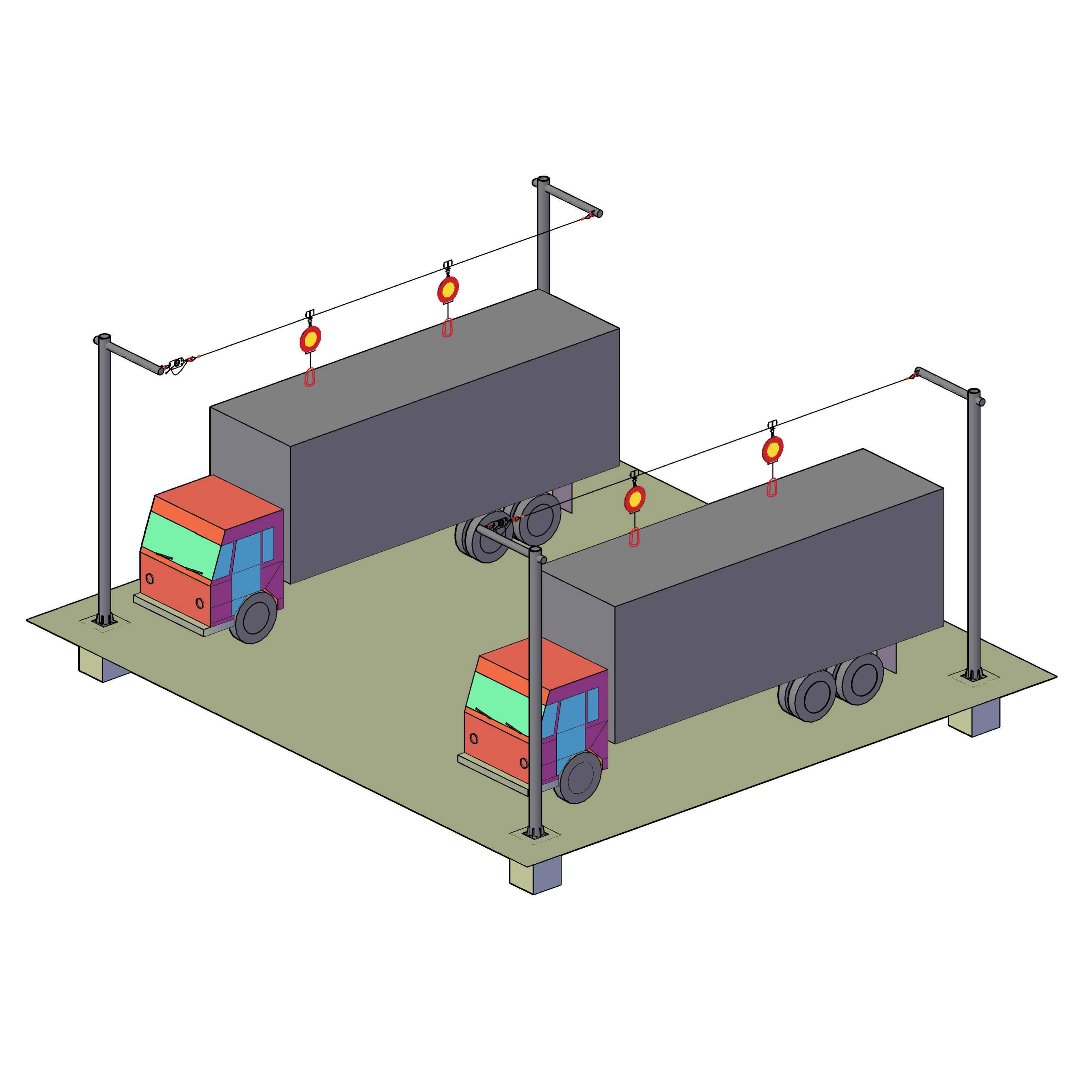 Temporary Horizontal Lifeline System Cable Lifeline Steel Rope System ...