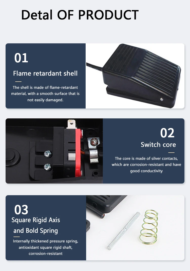 Ip65 Waterproof 16a 250vac Aluminium Foot Pedal Switch 2 Pedal Slow ...