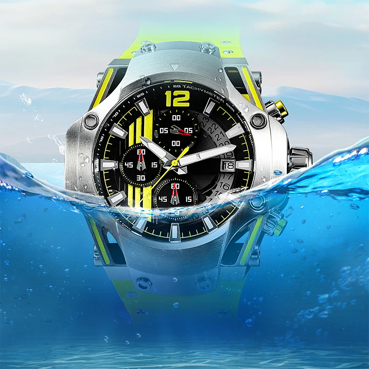 Japanese TMI VD57(3W) Quartz Movement Sports Watch 10BAR Waterproof Men ...