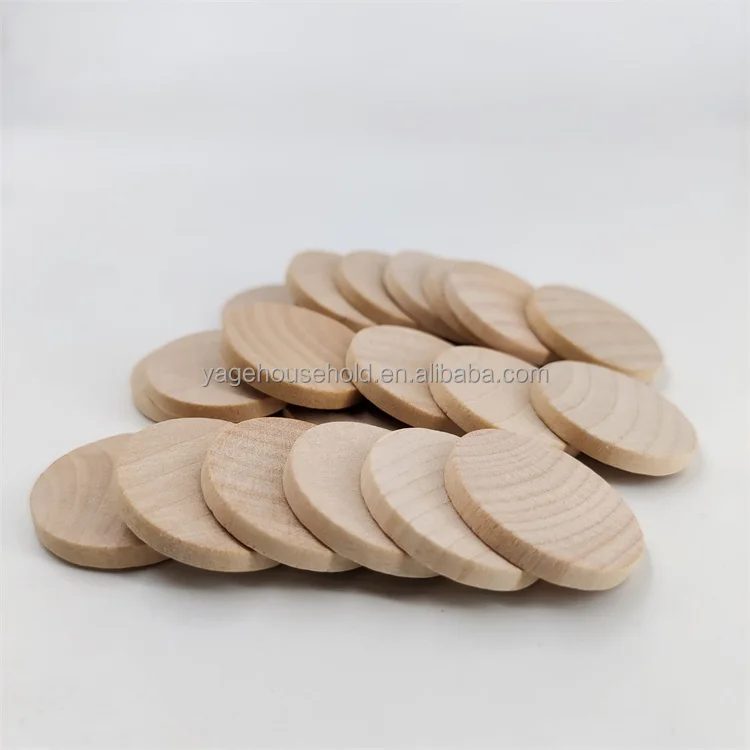 Wholesale 25mm Custom-Printed and Lasered Wood Coin Round Pieces for ...