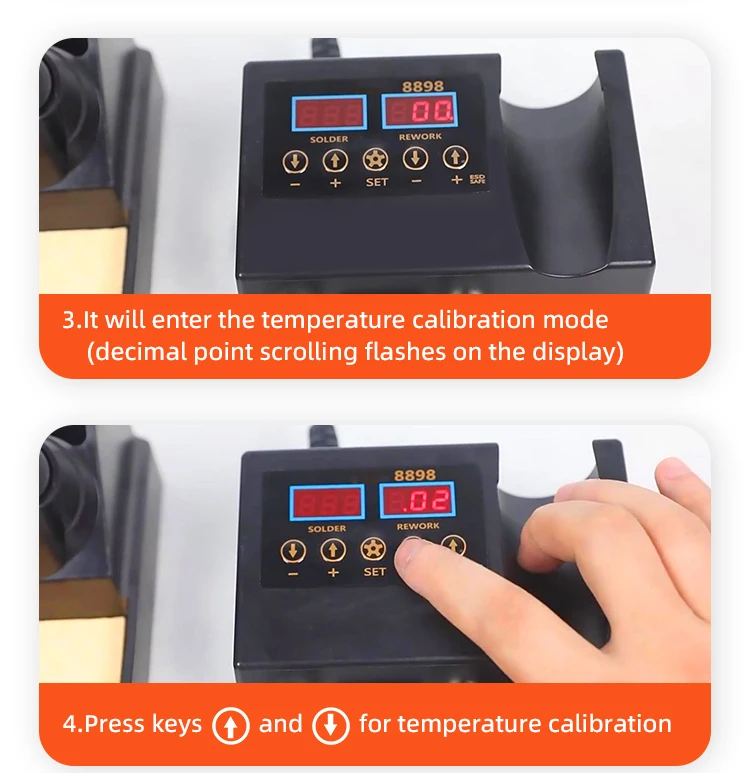 SMD Rework 8898 2 in 1 Soldering Station - Adjustable Temperature ...