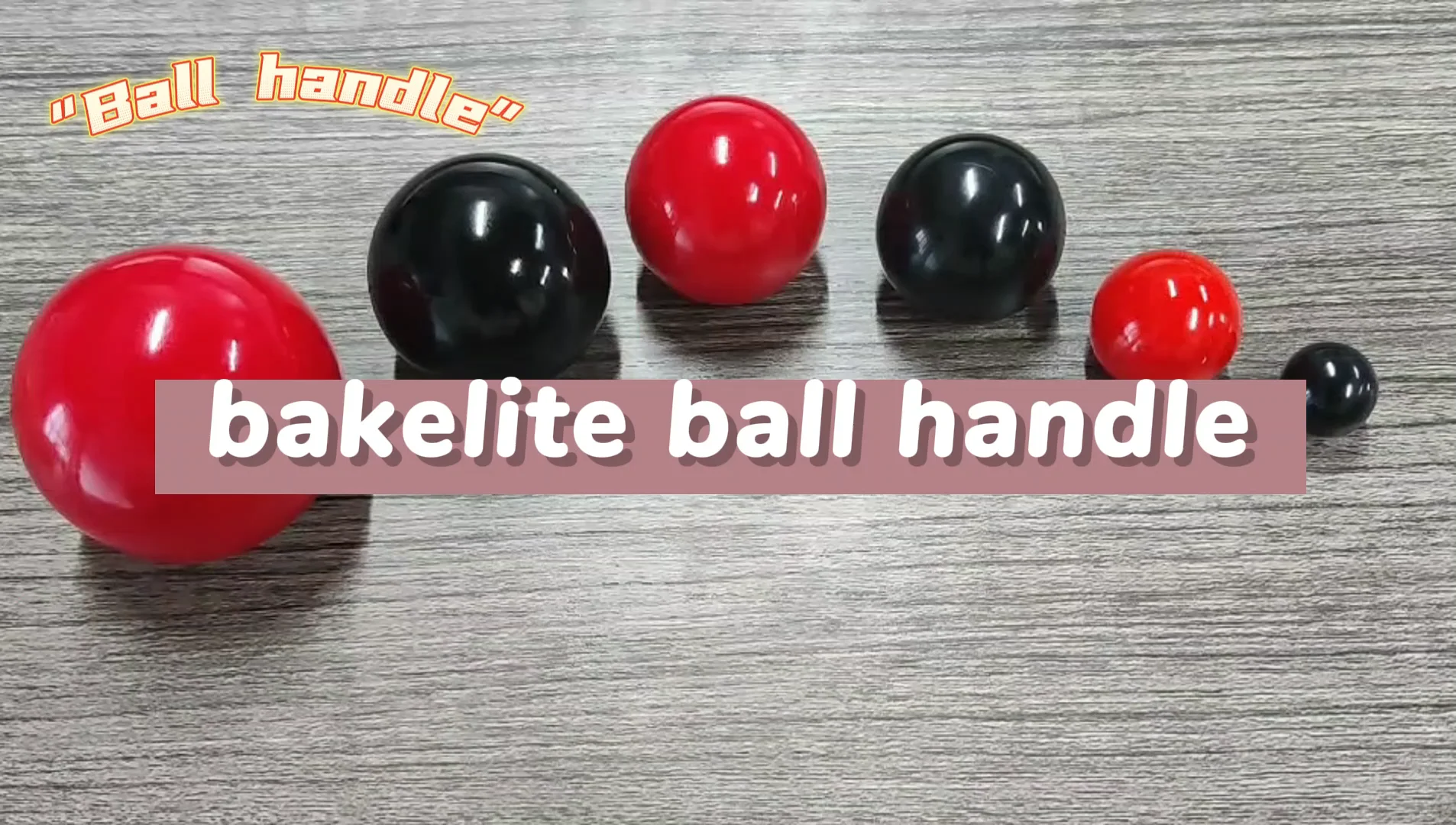 Bakelite Ball Handles Black Red Customized Color Handle Machine Clamping Female Brass Threaded ...