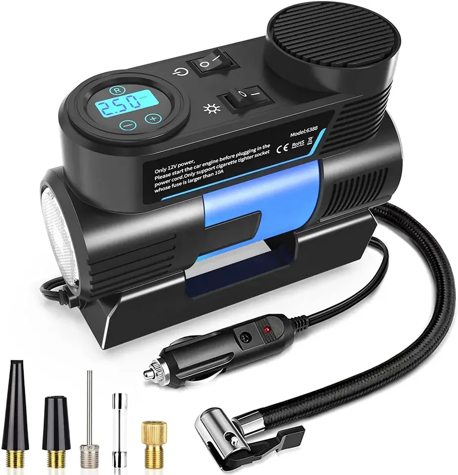 Portable Air Compressor Tire Inflator / Car Air Compressor 12v / Mini ...