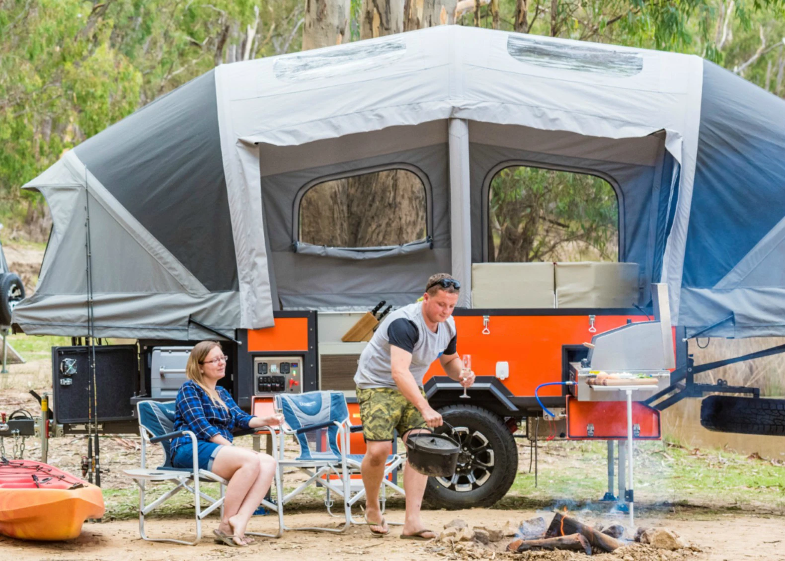 Standard Galvanized Double Fold Camper Trailer - Inflatable RV