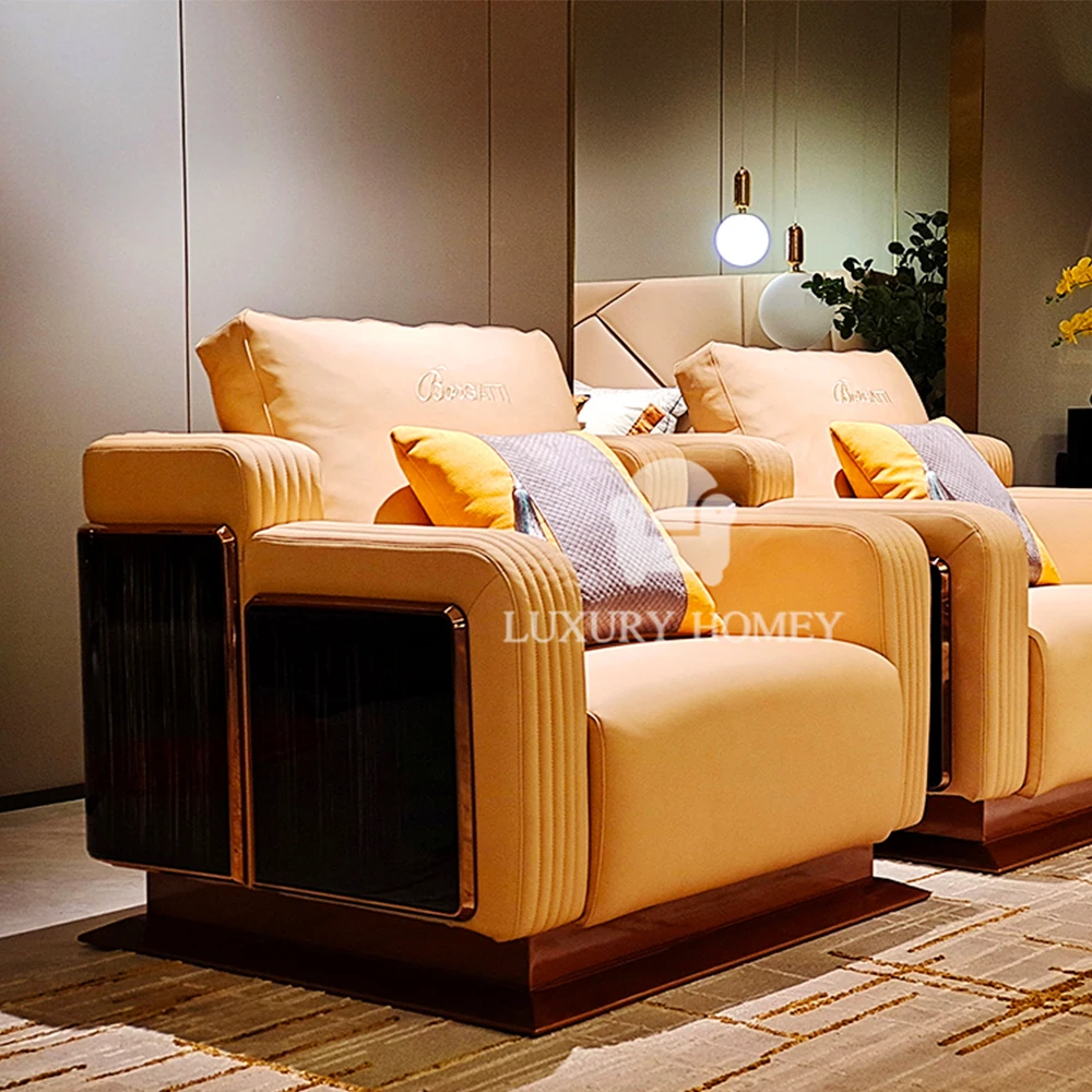 Arabic Luxury Floor Genuine Leather Armchair Wooden Sofa Chair Lounge ...