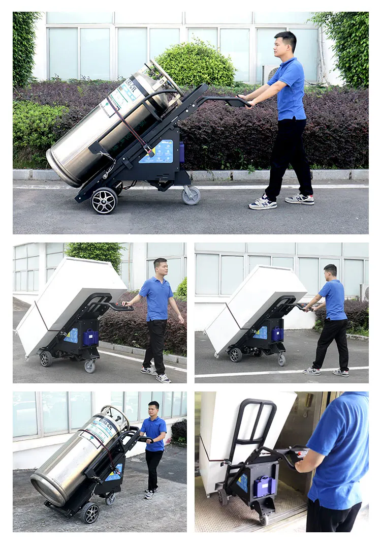 Electric Push Handcart 400kg Heavy Duty Power Moving 3 Wheel Foldable ...