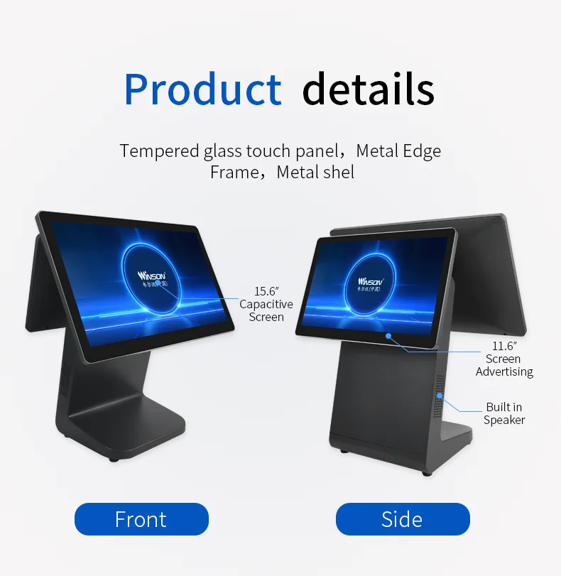 Passport Scanner Kiosk Desktop Android Pos Touch Screen 15.6 Inch ...